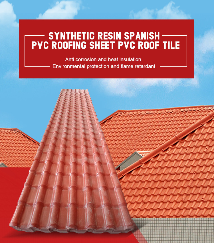 Tejas de techo de PVC español resistentes a la intemperie para el hogar ...